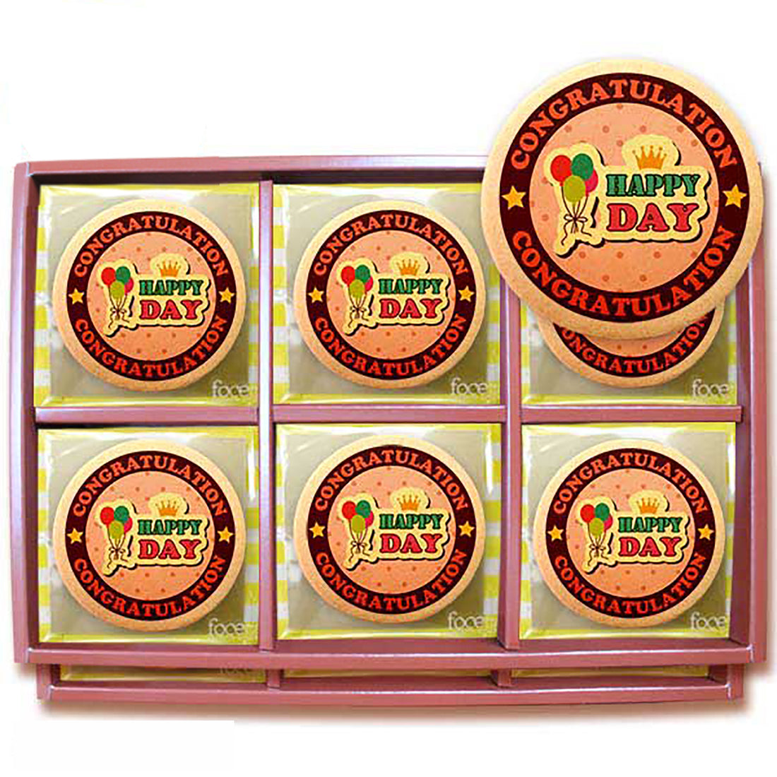 Congratulation Happy Day / round /45pcs – Focetta Sweets